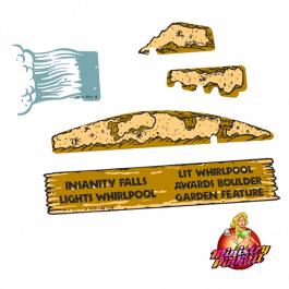White Water Mountain/Ramp Decal Set • Ministry of Pinball