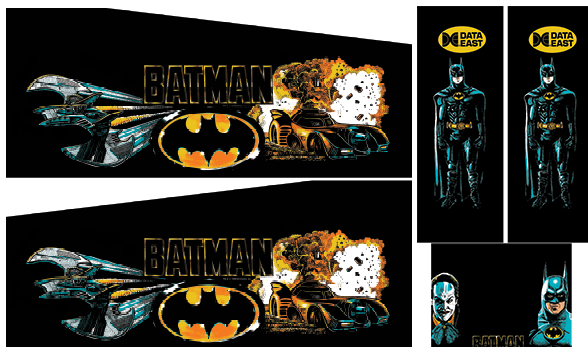 Batman Cabinet Decals - Ministry of Pinball