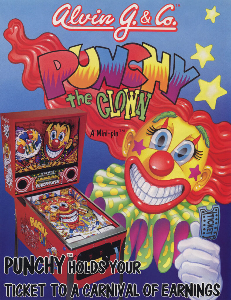 Punchy the Clown Flyer - Ministry of Pinball